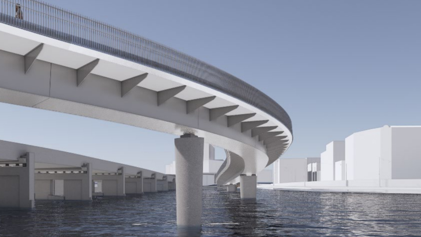 Nu påbörjas bygget av gång- och cykelbron! - Stockholms stad