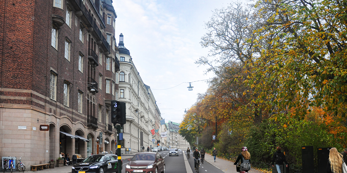 Ny cykelbana på Engelbrektsgatan - Stockholms stad