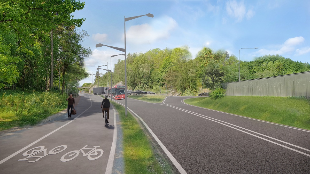 Kortare resväg och bredare cykelbana på Bussens väg - Stockholms stad