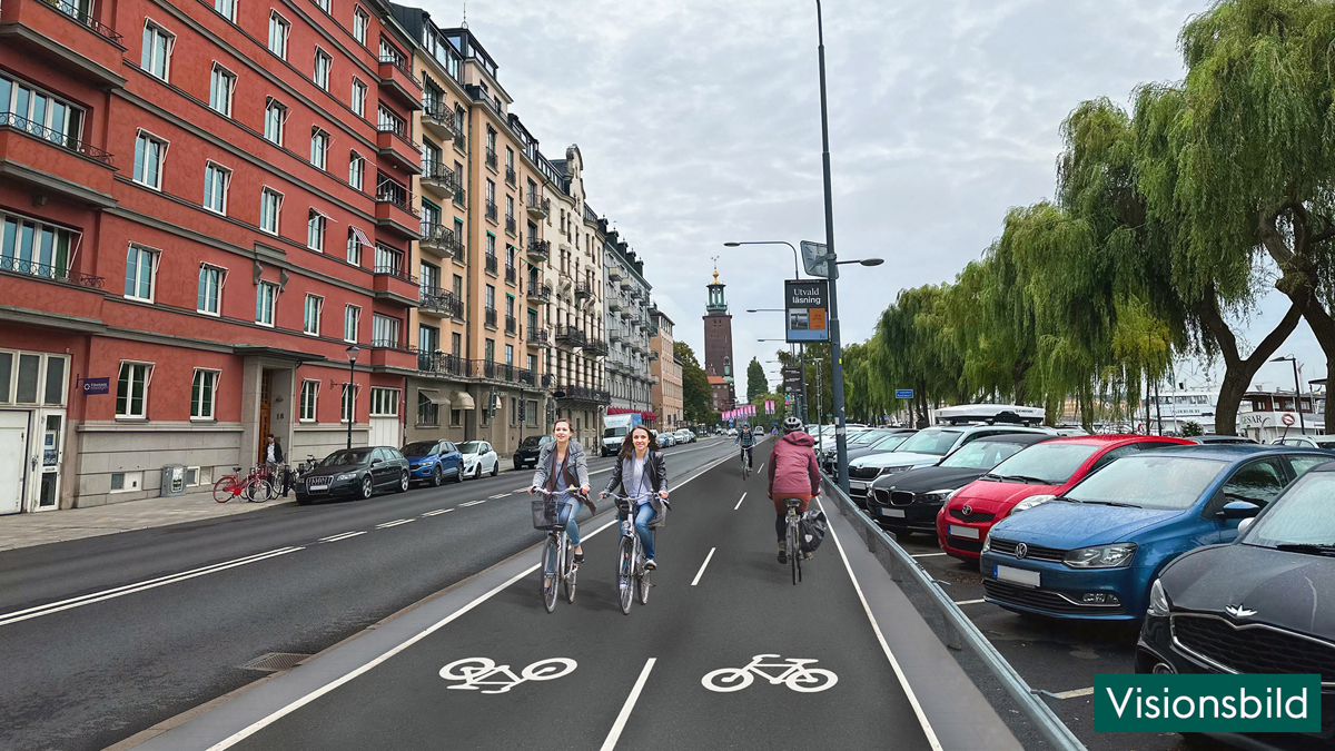 Norr Mälarstrand får bredare cykelbana - Stockholms stad