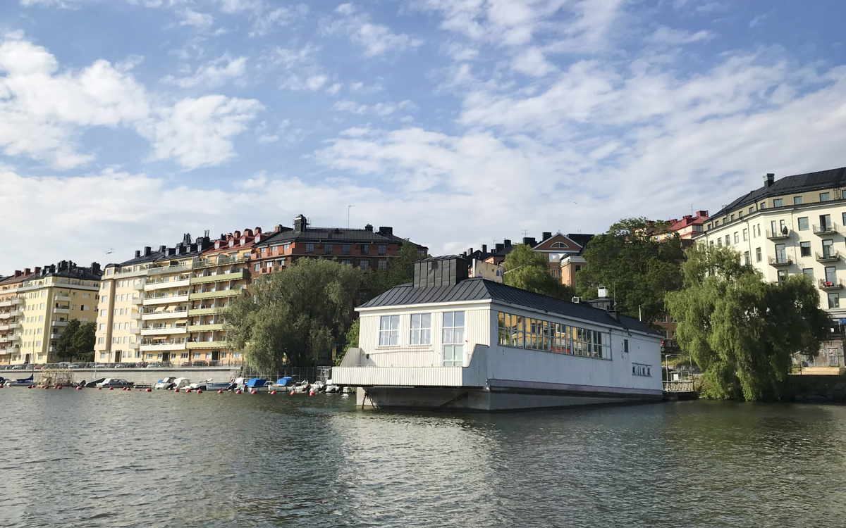 Pontonbyggnad vid Hornstulls strand - Stockholms stad