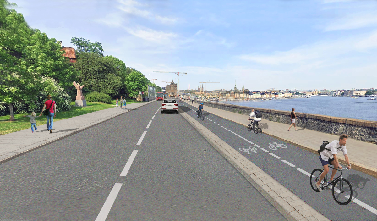 Nya cykelbanor på Katarinavägen och Renstiernas gata - Stockholms stad