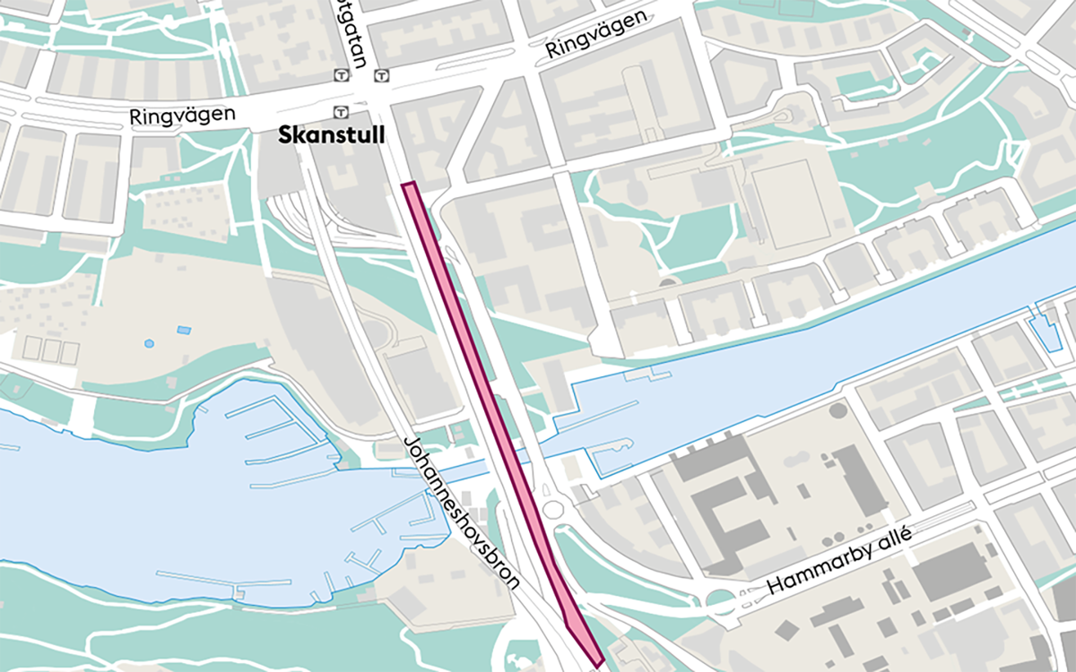 Skanstullsbron får bredare gång- och cykelbana - Stockholms stad